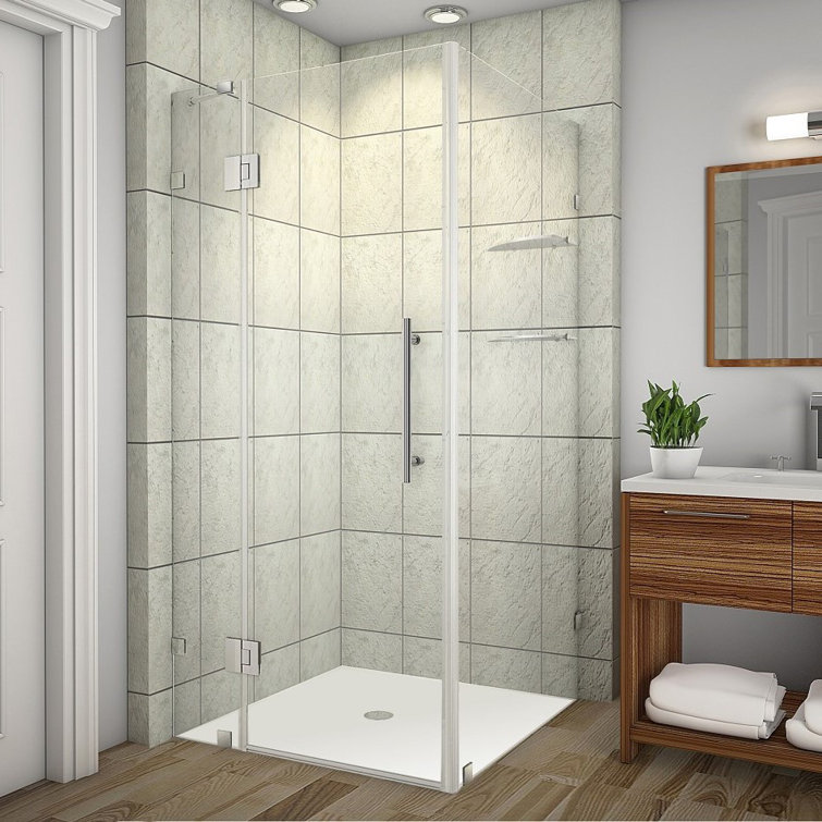 Aston Avalux GS 34 in. W x 38 in. D x 72 in. H Frameless Shower Enclosure, Clear Glass | Wayfair